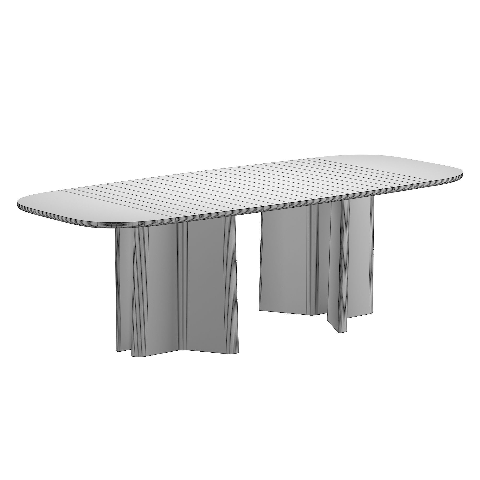 Issho Rectangle Table 8 Seater 3D model | CGTrader