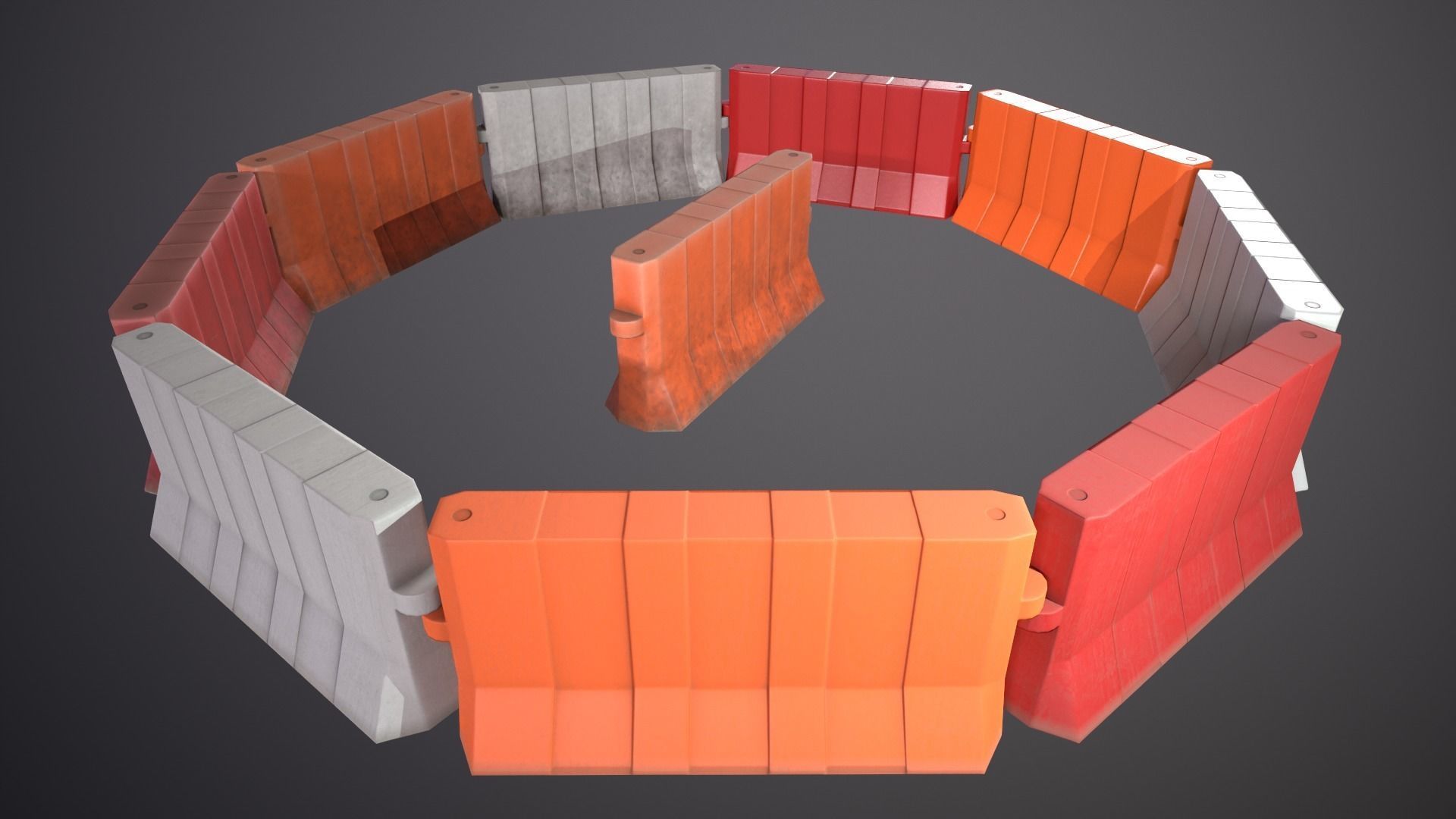 3D model Plastic road barrier VR / AR / low-poly | CGTrader