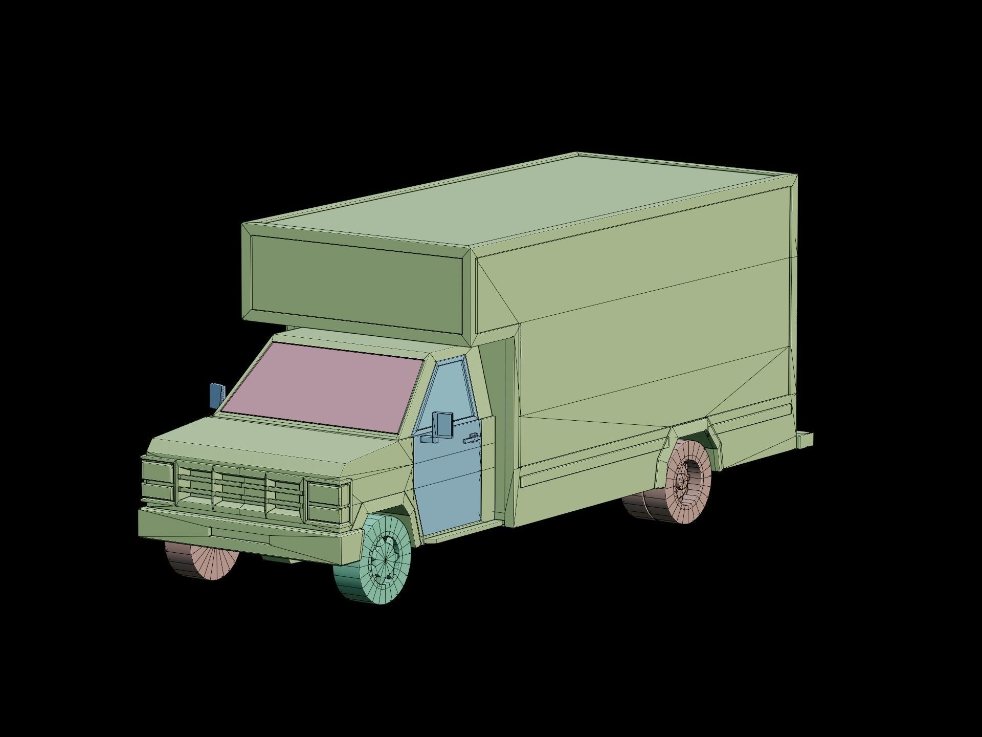 3D model Stylized Moving truck VR / AR / low-poly | CGTrader