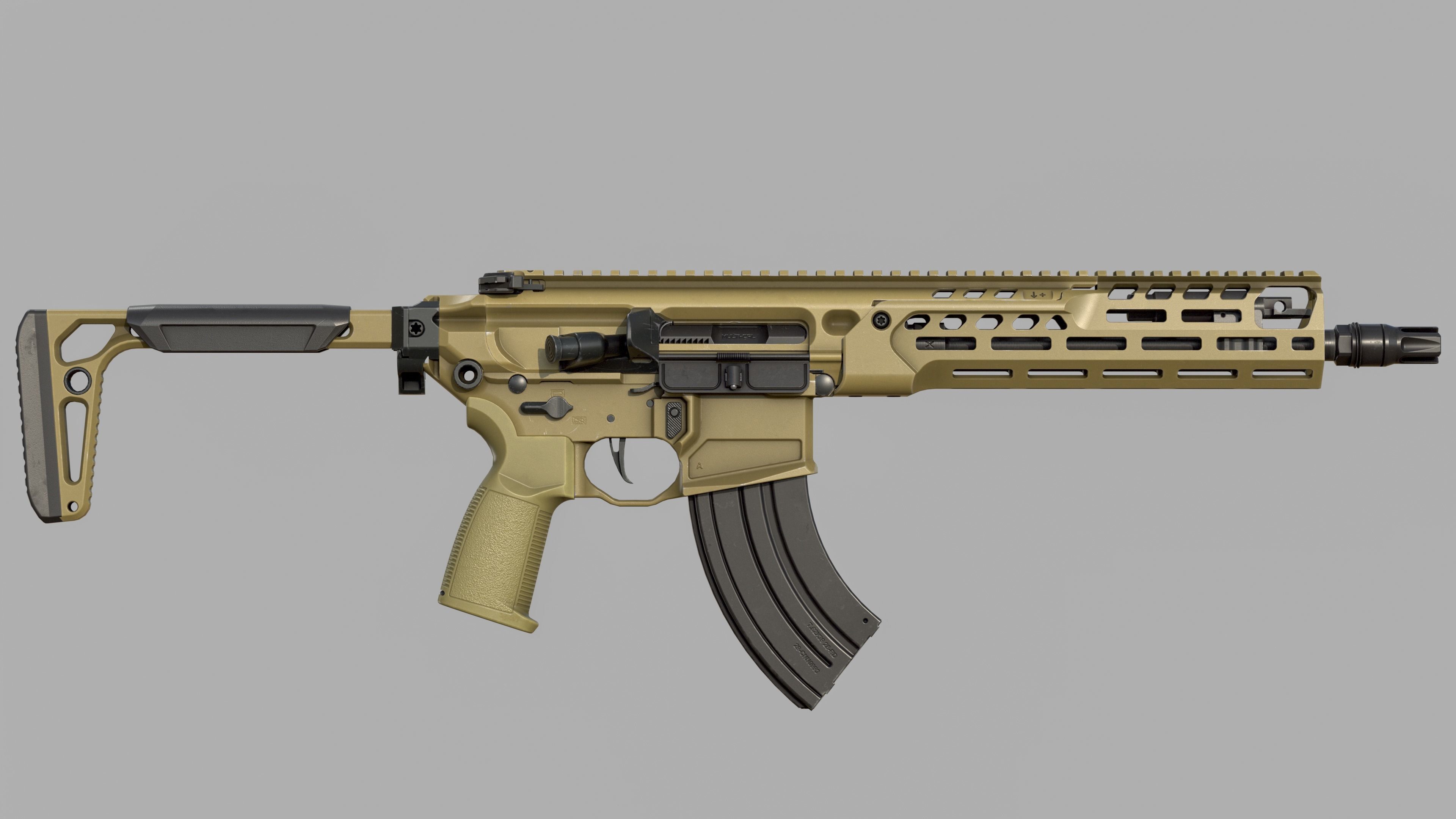 3D model Sig Sauer MCX Spear Lt - Replica - LOW POLY VR / AR / low-poly | CGTrader