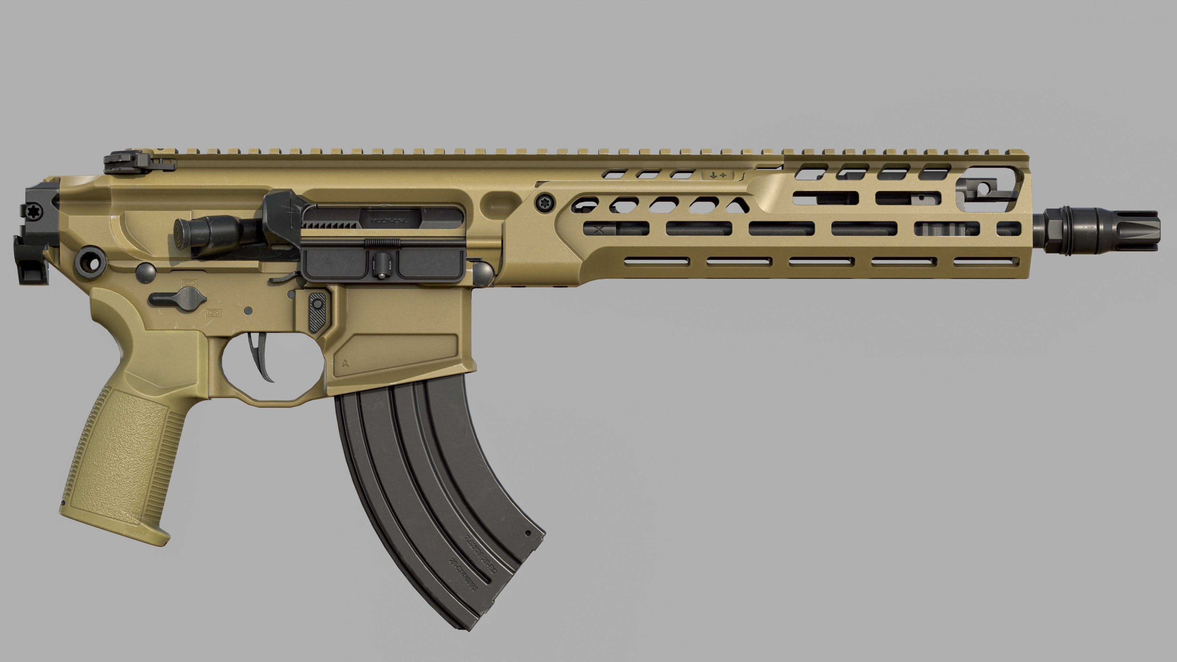 3D model Sig Sauer MCX Spear Lt - Replica - LOW POLY VR / AR / low-poly ...