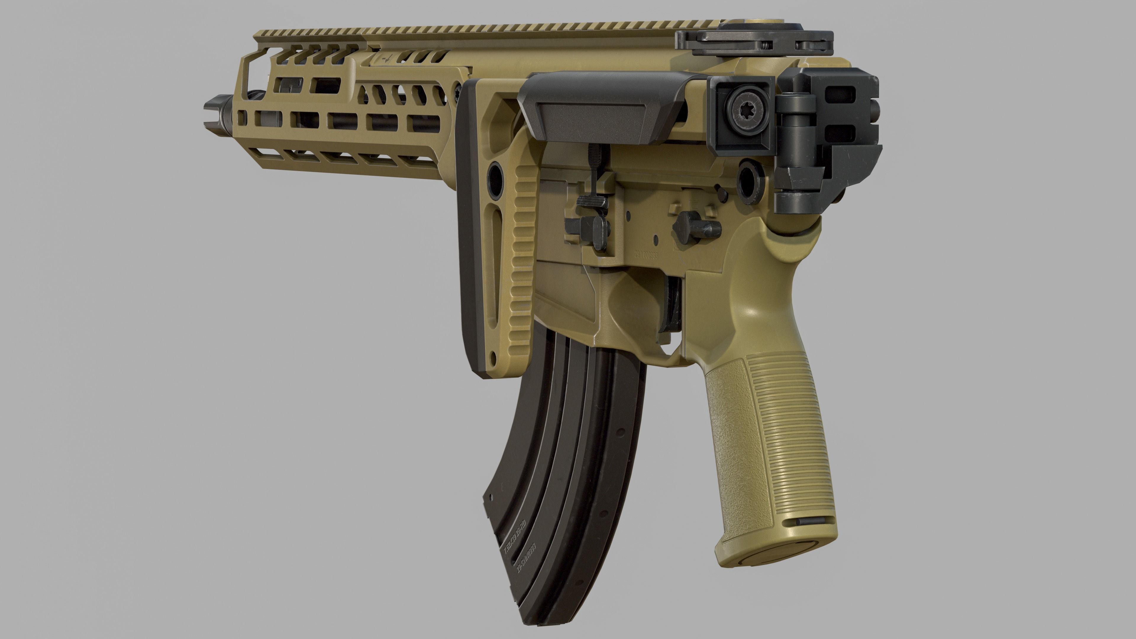 3D model Sig Sauer MCX Spear Lt - Replica - LOW POLY VR / AR / low-poly ...