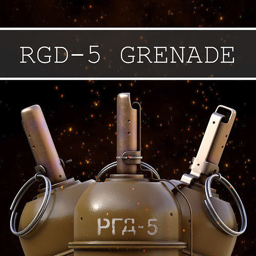 3D model Soviet hand Grenade RGD-5 Low-poly 3D model VR / AR / low-poly ...