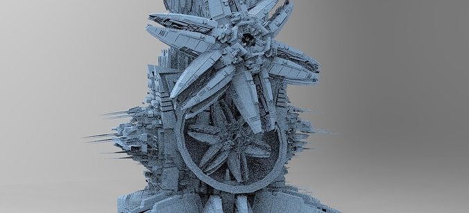 Sci Fi Wraith Satellite base 5 3D model | CGTrader
