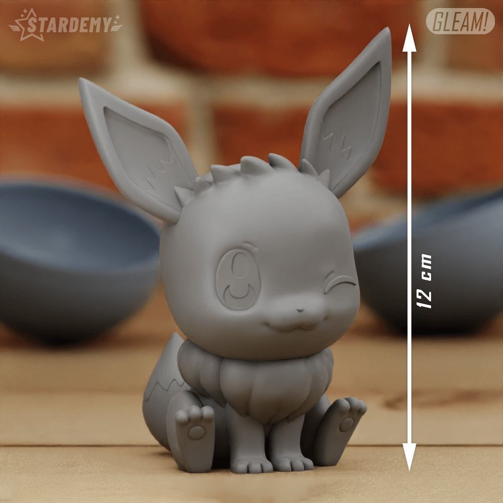 EEVEE 2 DIFFERENT MODELS CHIBI CUTE no supports 3D model 3D printable ...