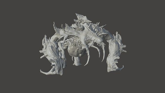BRUTE NECROMORPH DEAD SPACE REMAKE ULTRA HIGH DETAILED MESH STL 3D ...