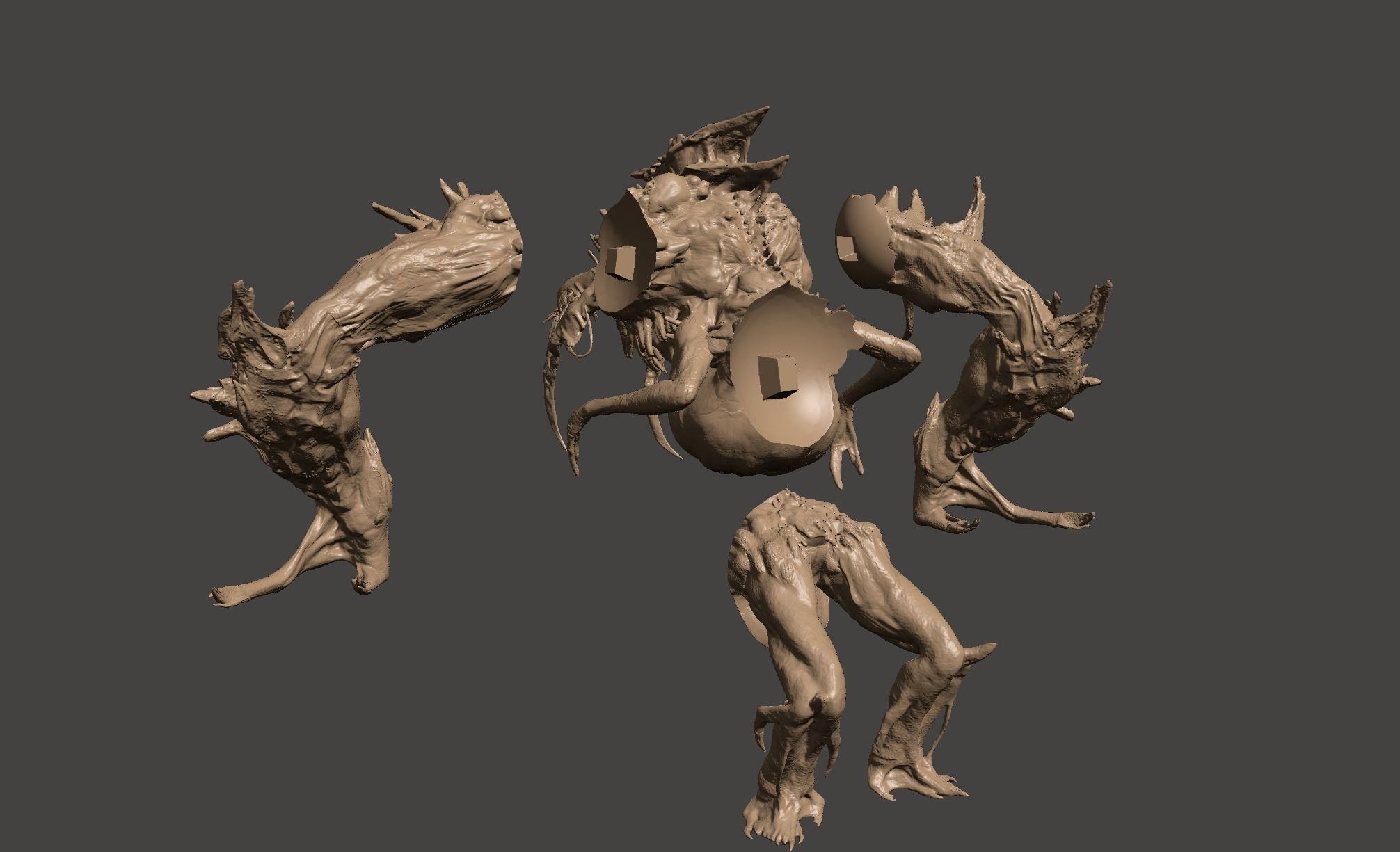 BRUTE NECROMORPH DEAD SPACE REMAKE ULTRA HIGH DETAILED MESH STL 3D ...