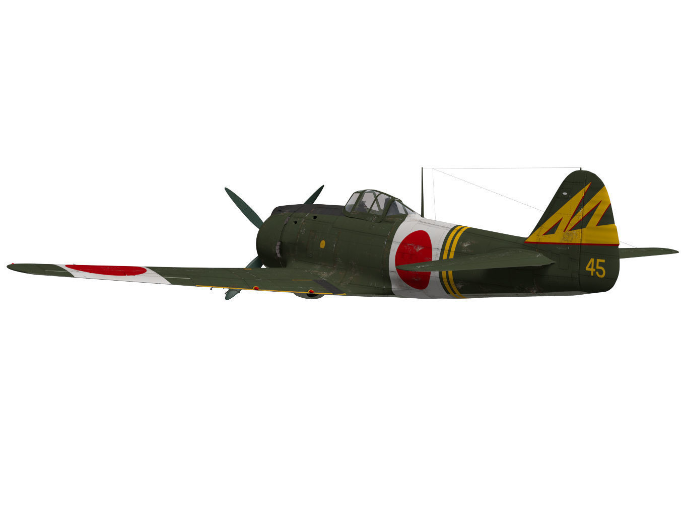 Nakajima Ki-84 Hayate 3D model | CGTrader