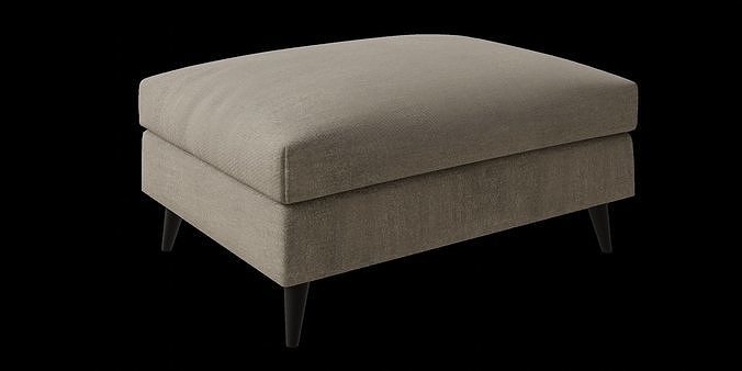 Rectangle Brown Pouf 3D model | CGTrader