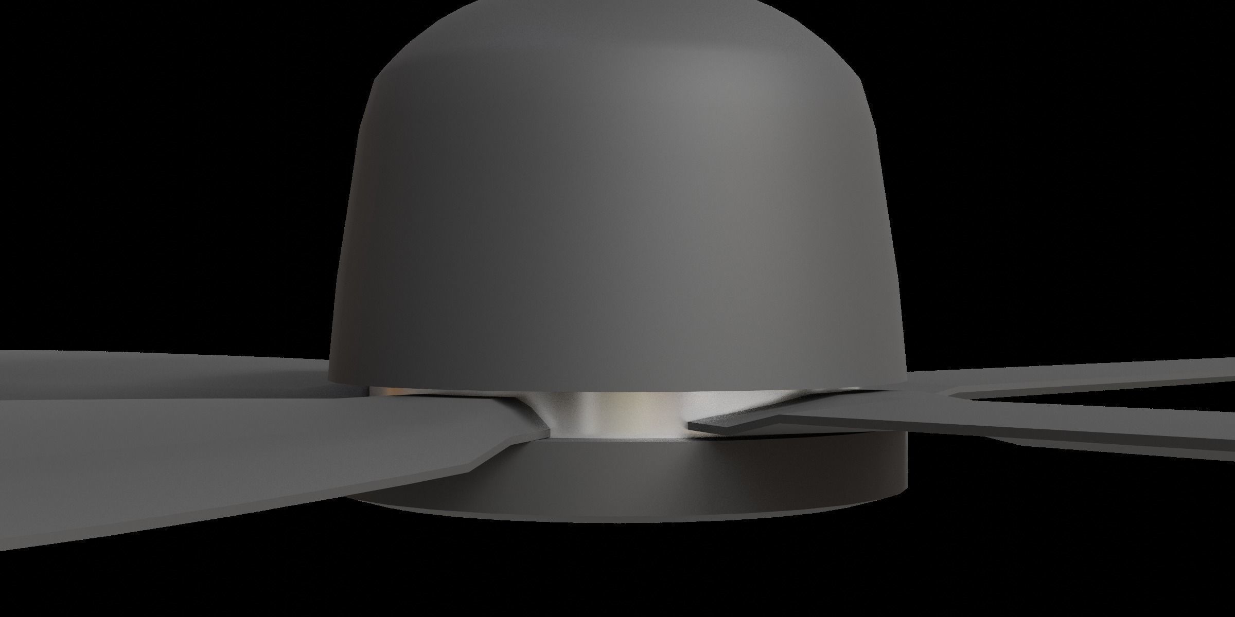 3D model Evolution 52 Dc Motor Ceiling Fan Black VR / AR / low-poly ...