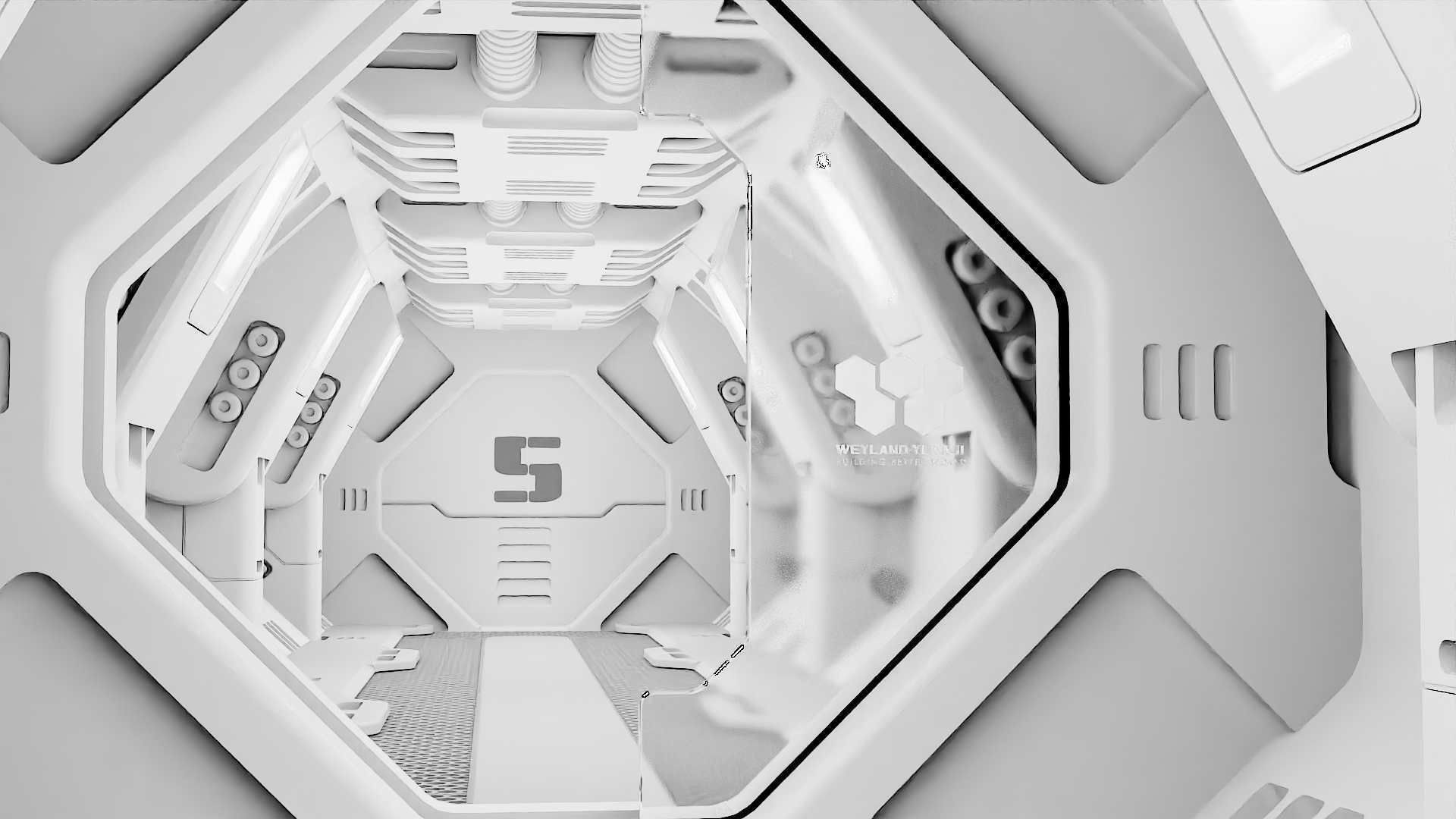 STARSHIP CORRIDOR 3D model | CGTrader