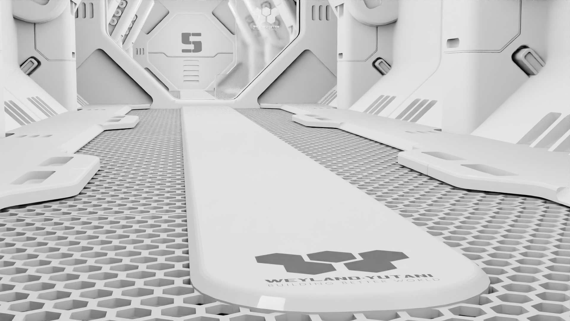 STARSHIP CORRIDOR 3D model | CGTrader