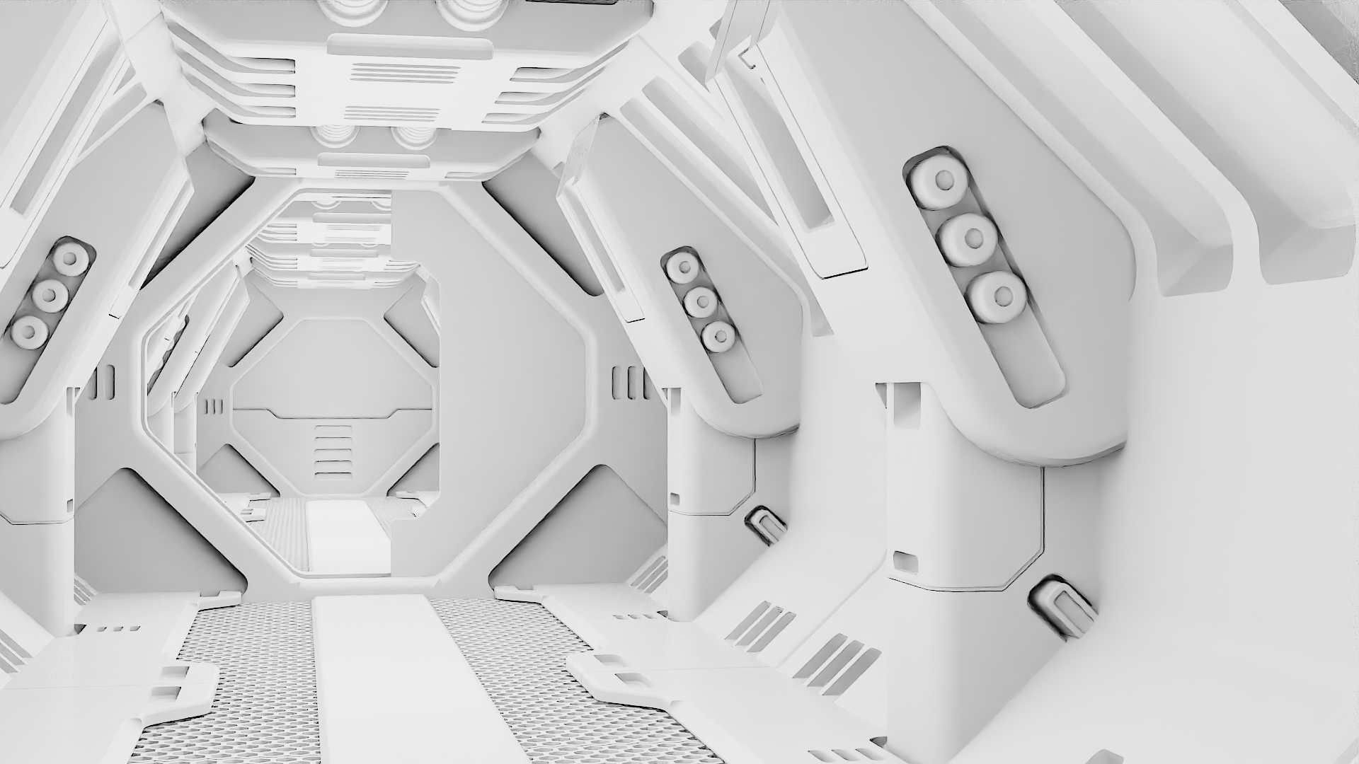 STARSHIP CORRIDOR 3D model | CGTrader