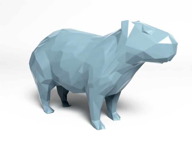 Polygon Capybara 3D model 3D printable | CGTrader