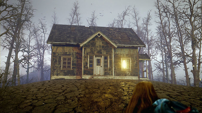 3D model Haunted Abandoned House Scene VR / AR / low-poly | CGTrader