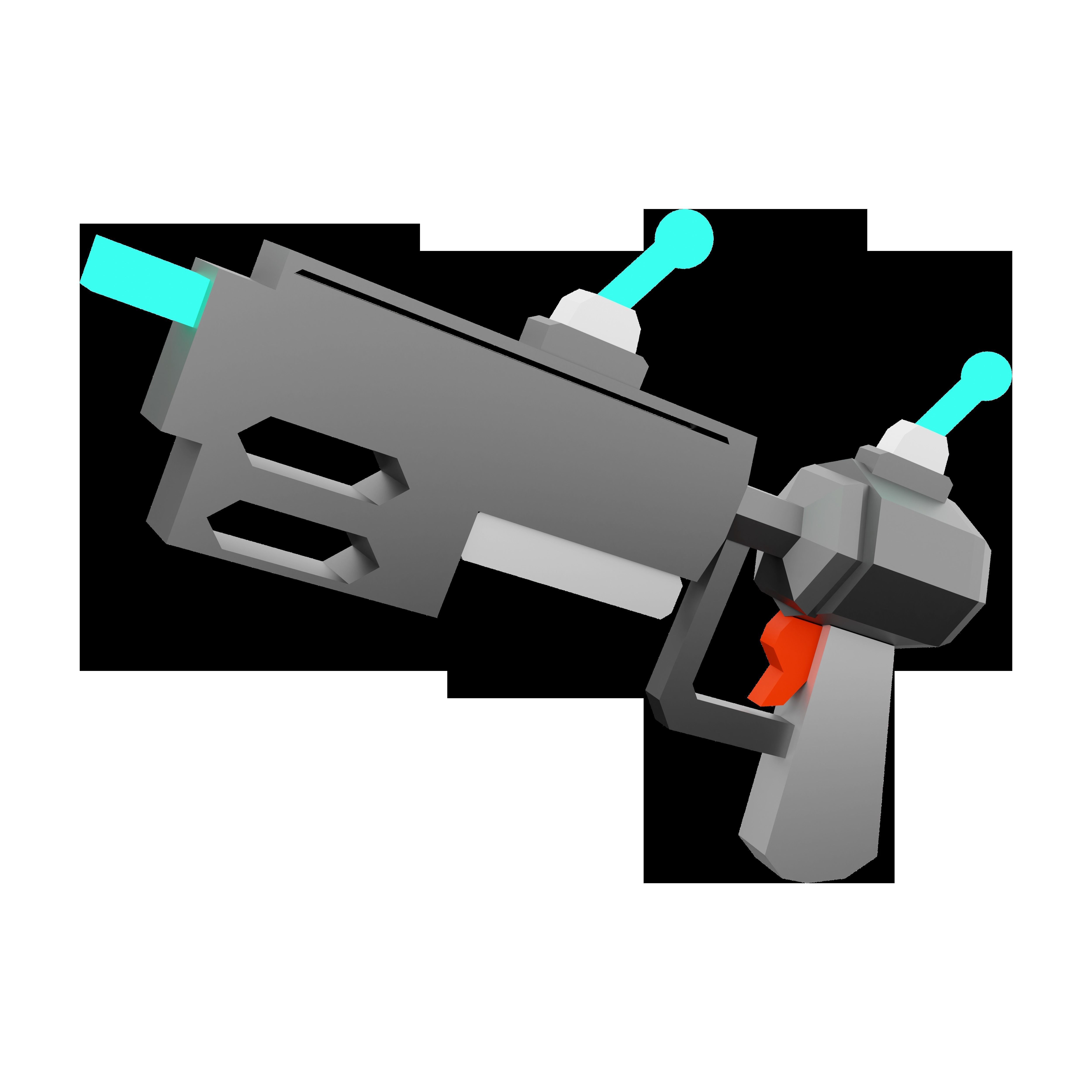 3d render science fiction blaster icon 3D model | CGTrader