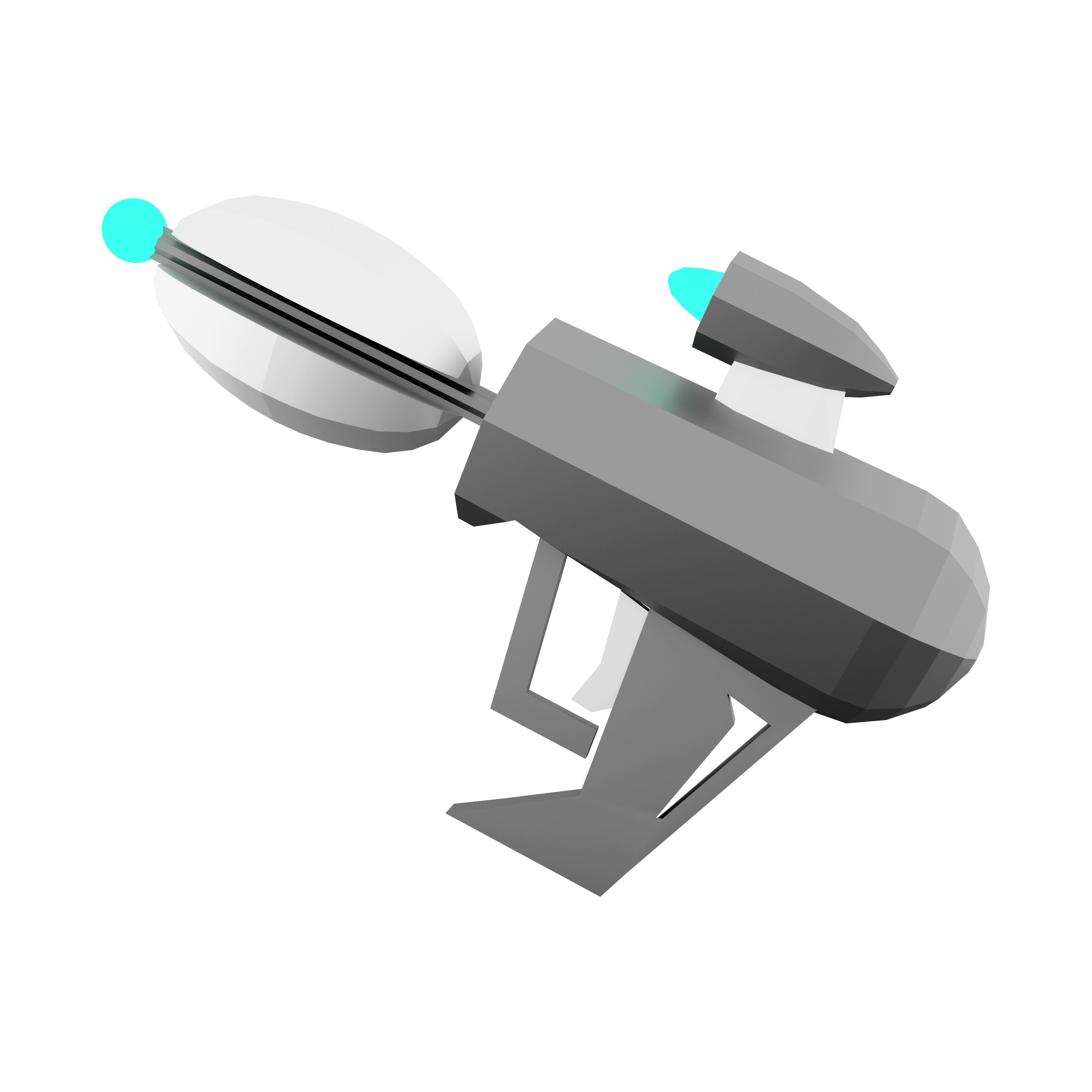 3d Futuristic Sci-Fi Assault Pistol low-poly icon 3D model | CGTrader