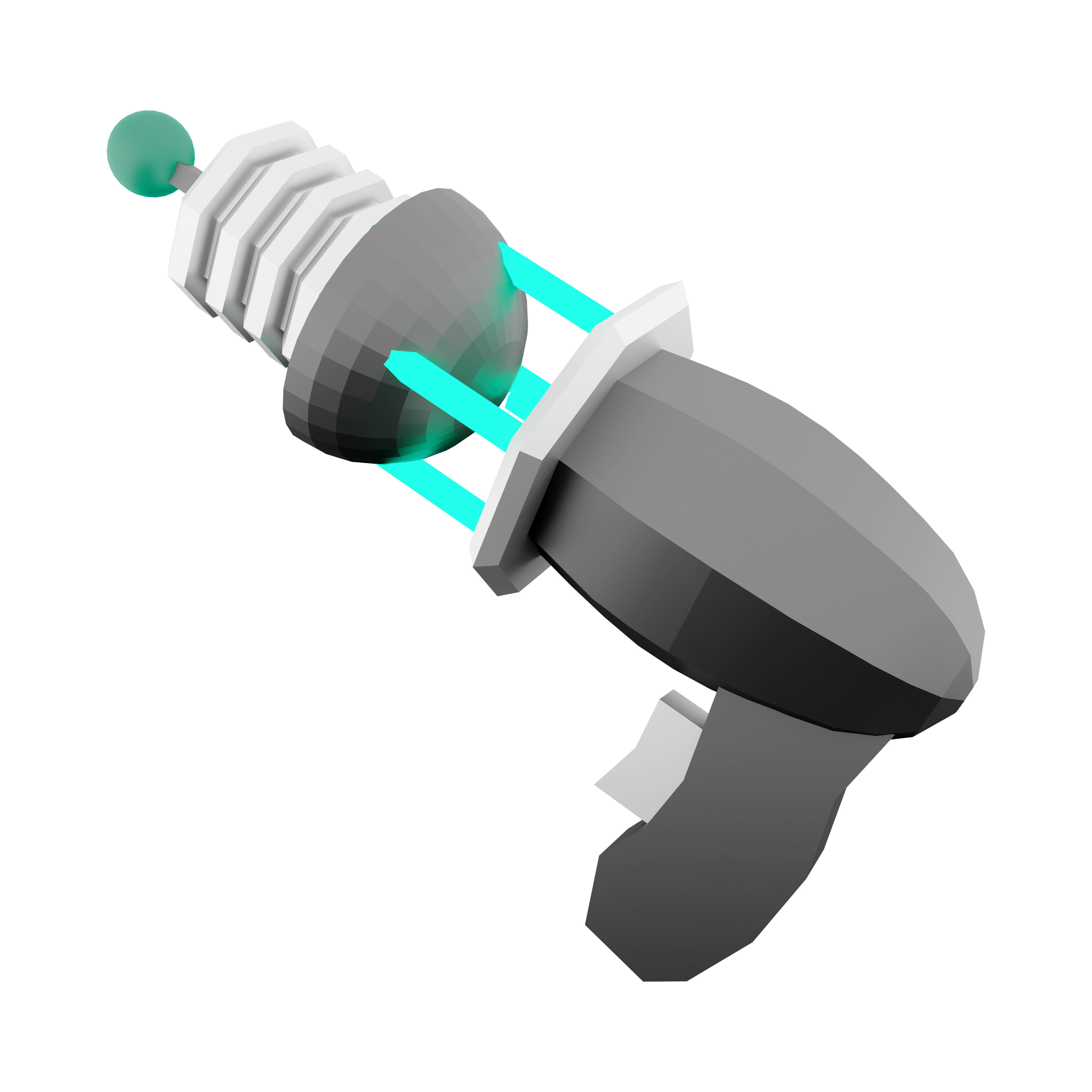 3d Futuristic Sci-Fi Assault Pistol low-poly icon 3D model | CGTrader