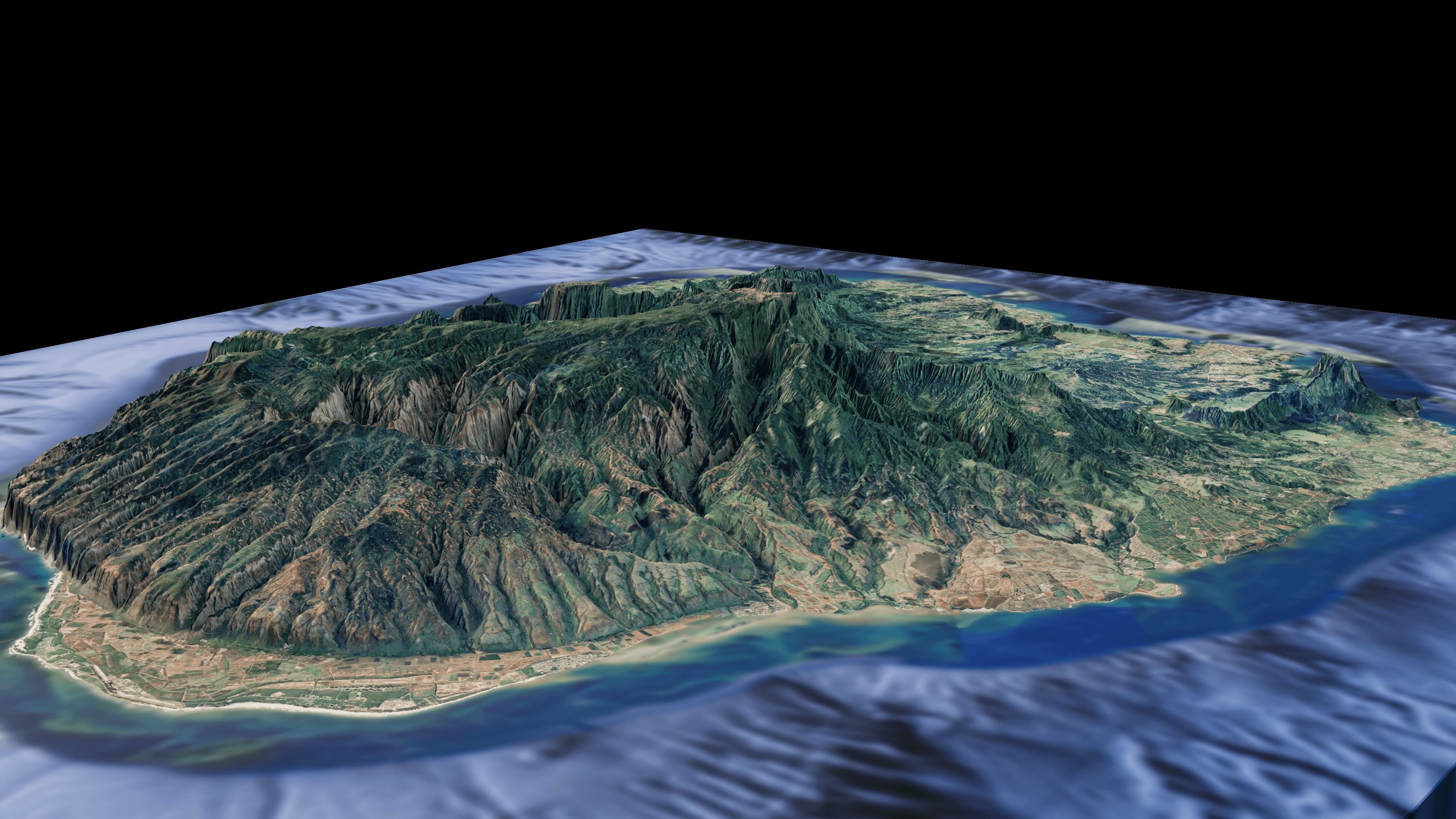 Kauai island terrain 3d model 3D model | CGTrader