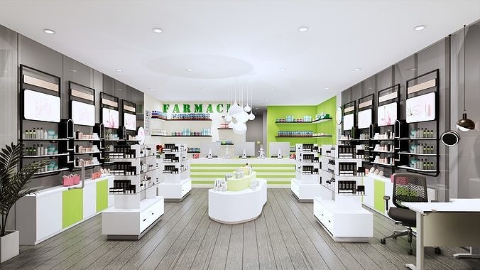 Pharmacy 3D model | CGTrader