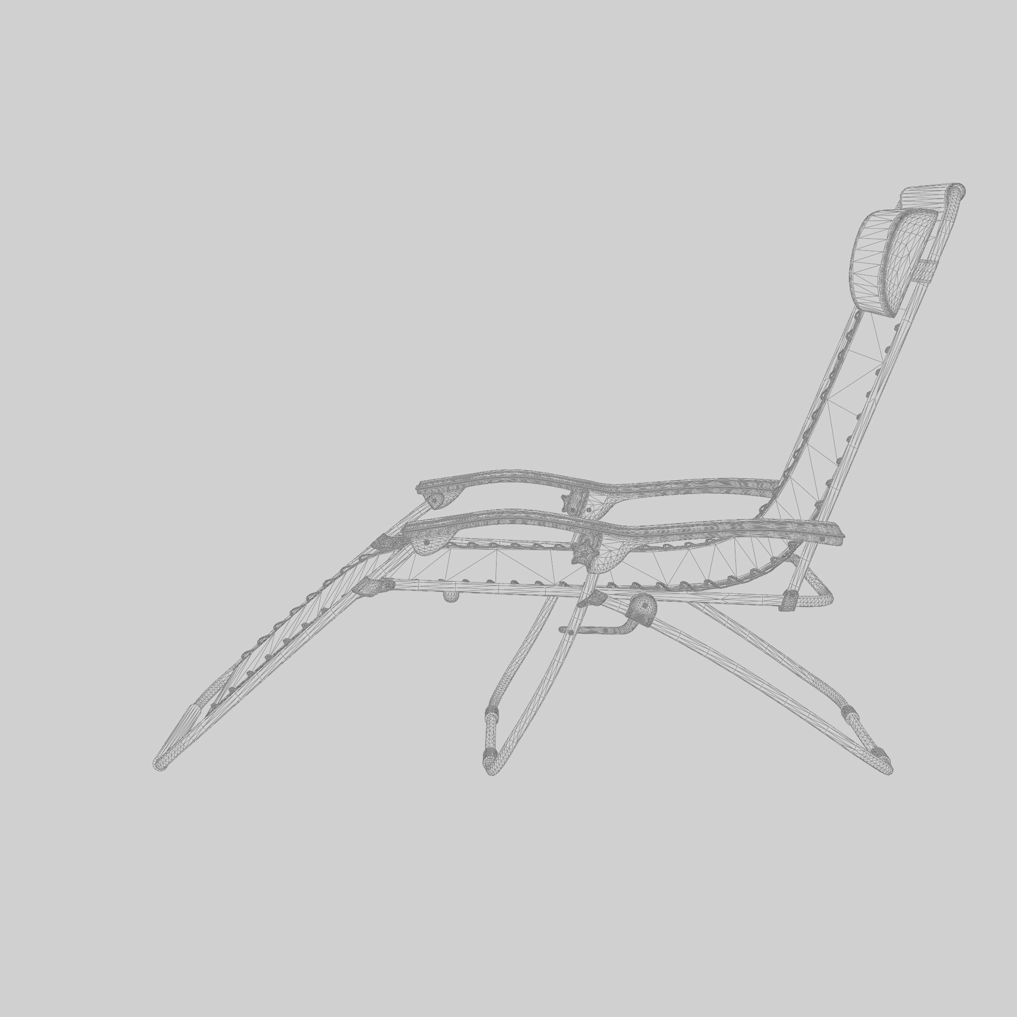 3D model Baden Baden Chair Blue 3D Model VR / AR / low-poly | CGTrader