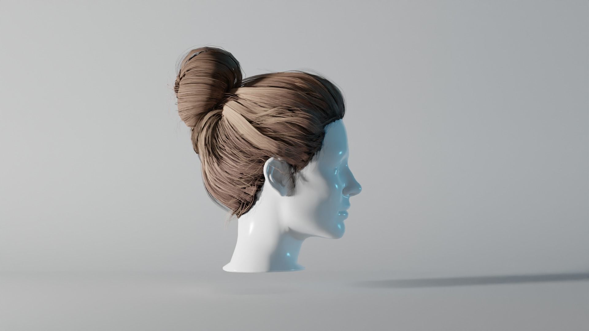 Realistic Female Hair 6 free VR / AR / low-poly 3D model | CGTrader