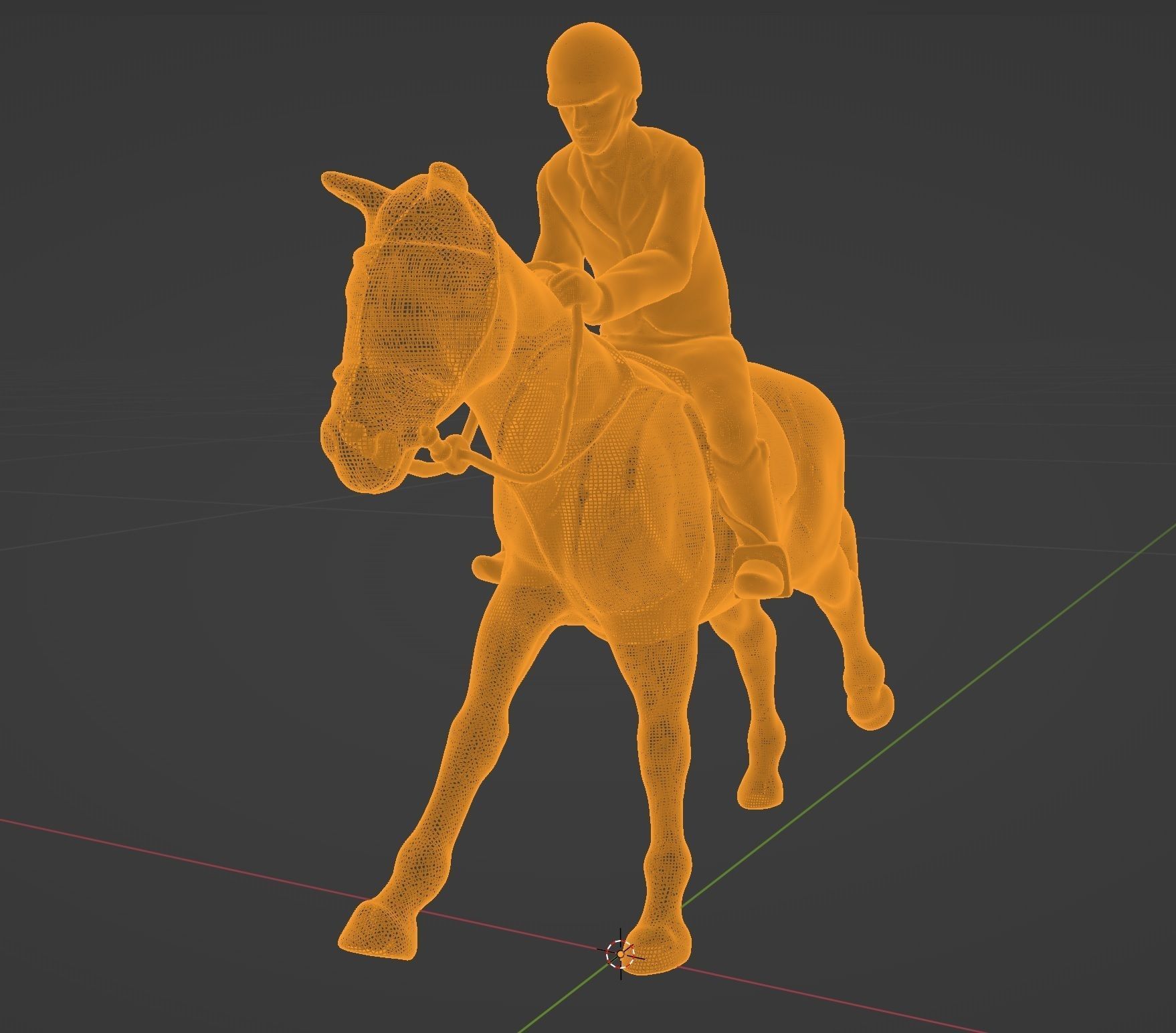 Horse and Rider Galloping pose I Ready for 3d print model 3D model 3D ...