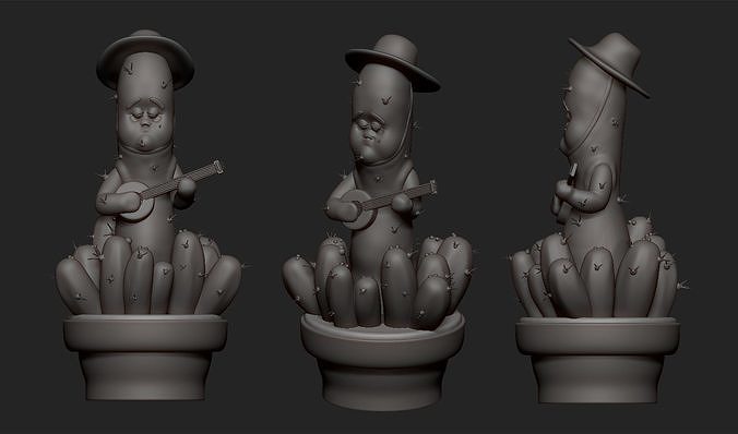 Let me sing you a song - Cactus toy 3D model 3D printable | CGTrader