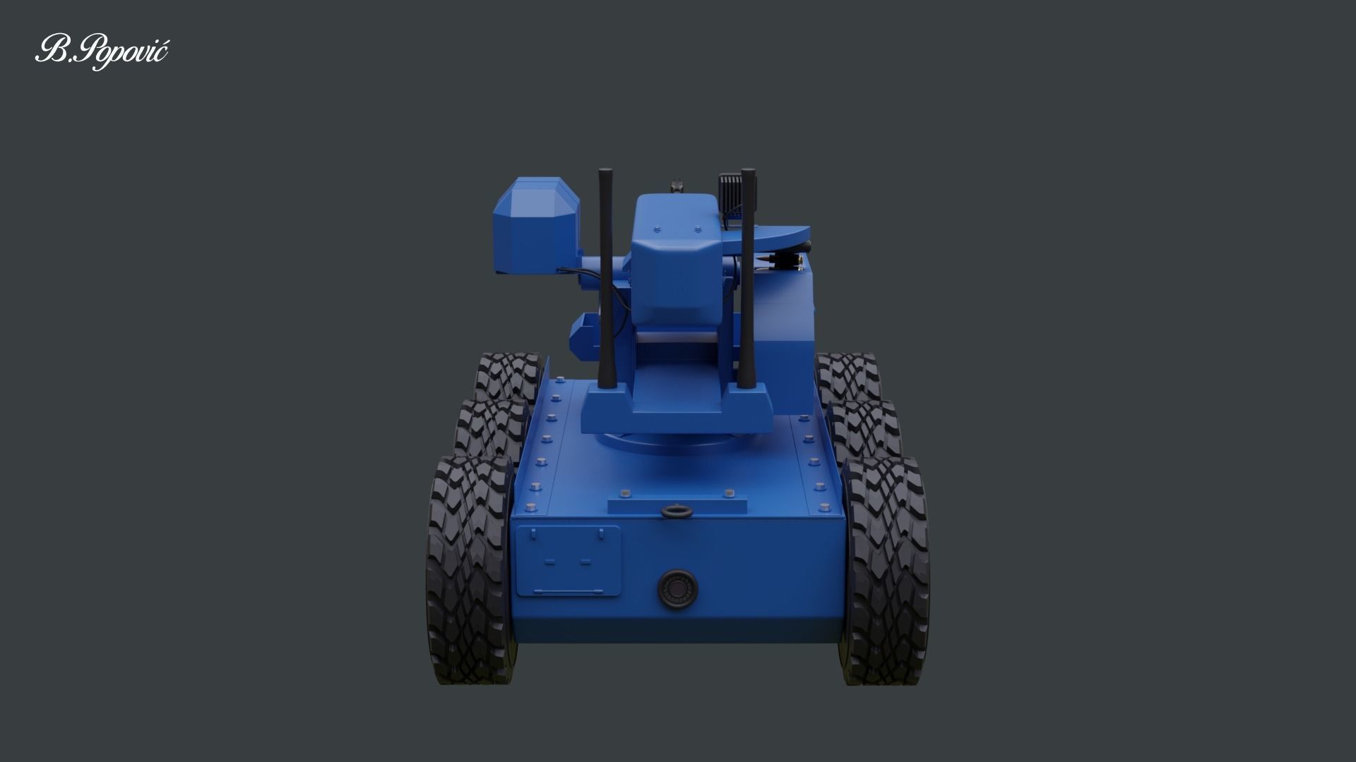 Armed Police Robot 3D model rigged | CGTrader