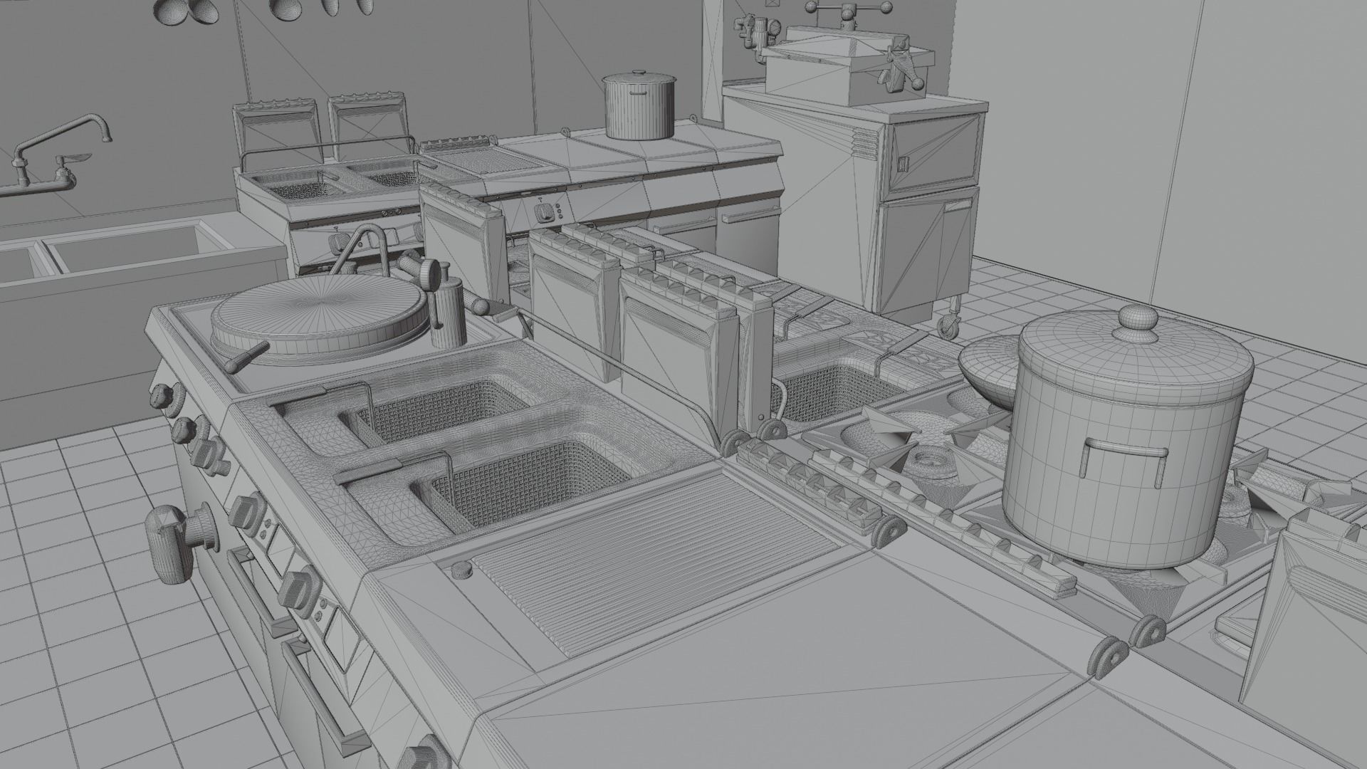 Commercial Kitchen v3 3D model | CGTrader
