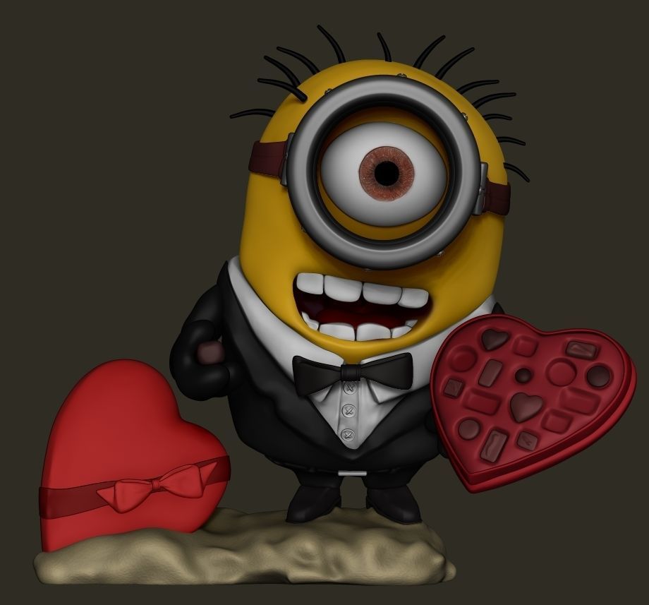 S VALENTINE MINION 3D model 3D printable | CGTrader