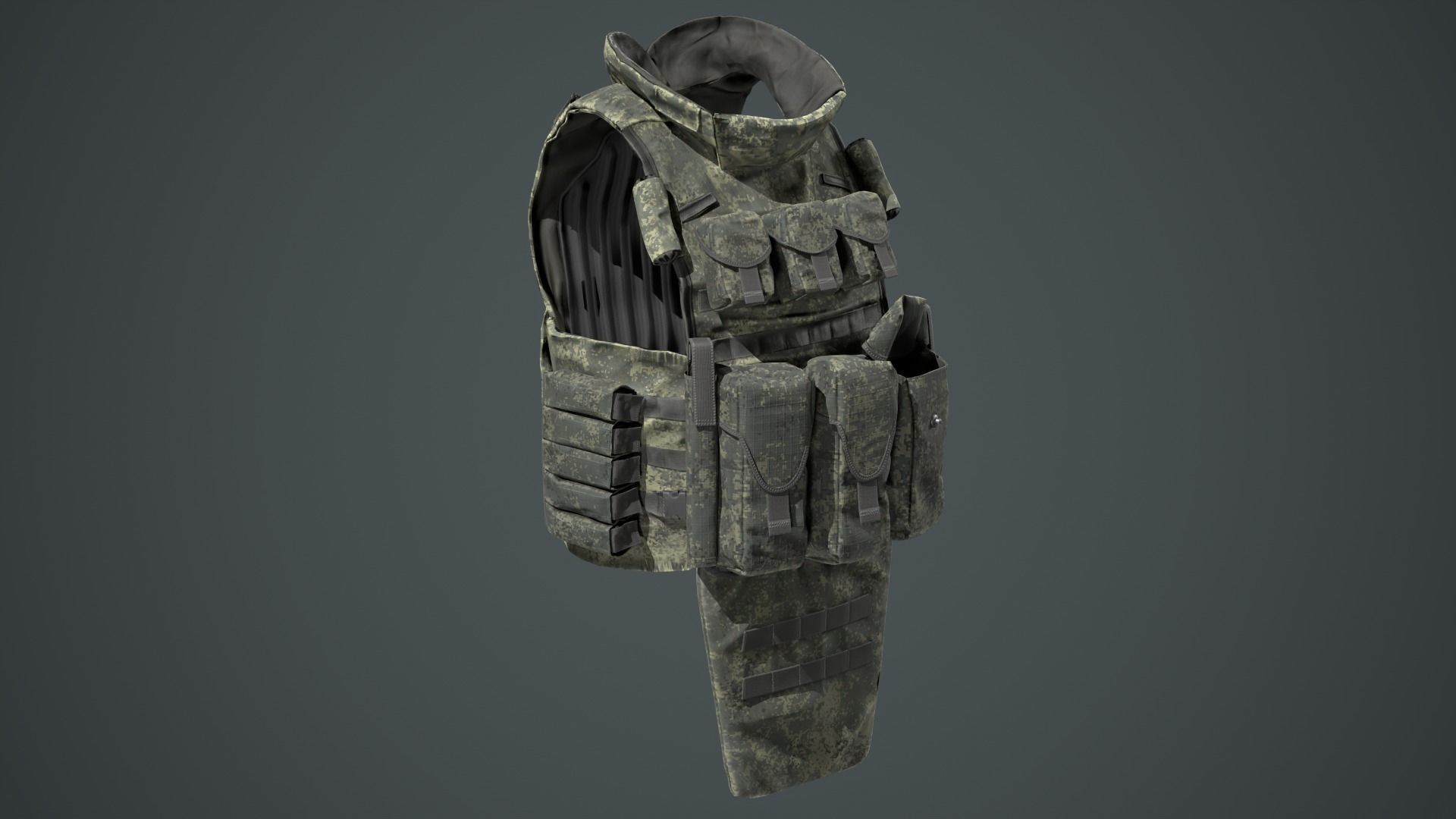 3D model Russian 6B45 Ratnik Plate Carrier Vest VR / AR / low-poly ...