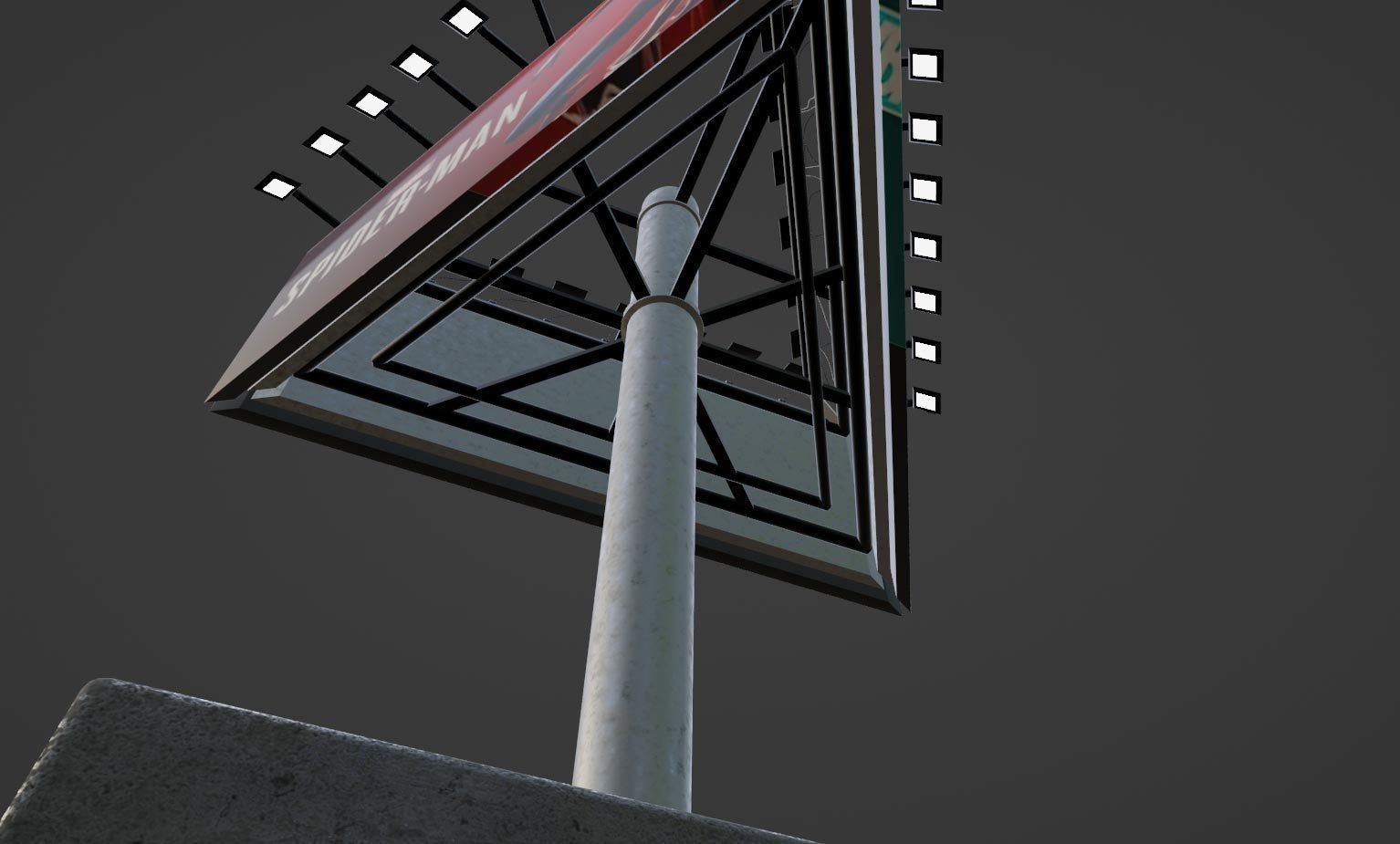 3D model Highway Asset 001 - 280 Sign with PSD Template VR / AR / low ...