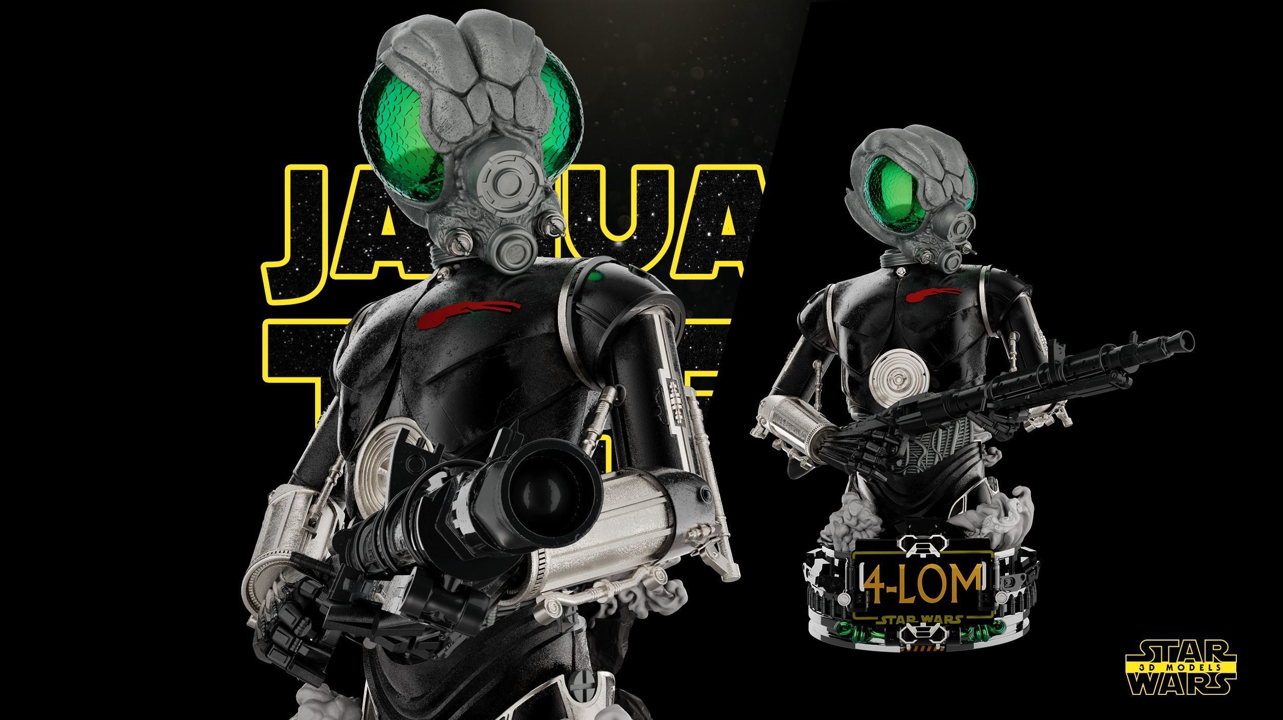 4-LOM Bust Star Wars 3D Models Ready for 3D printing 3D model 3D ...