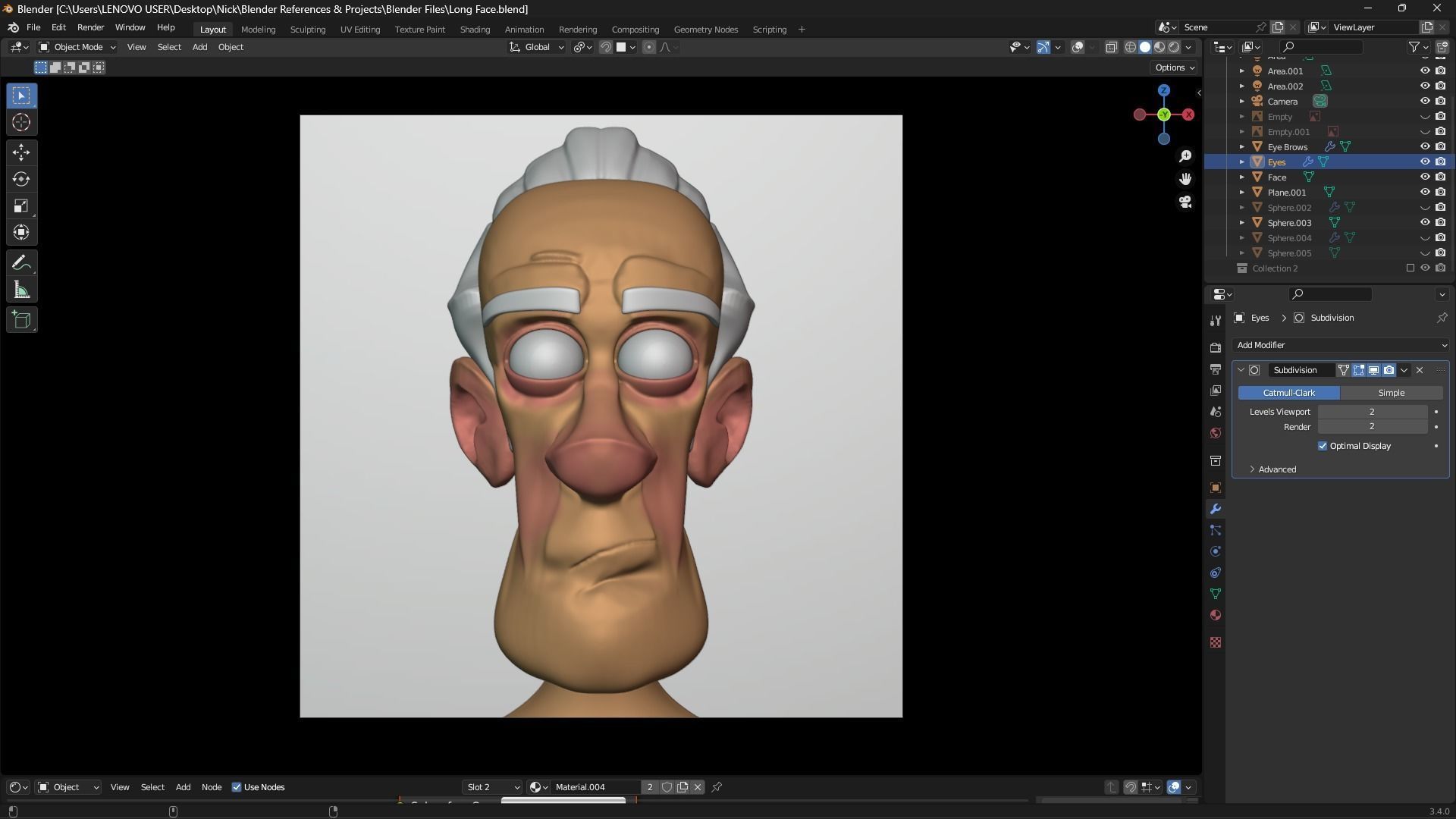 Stylized 3D Face free 3D model | CGTrader