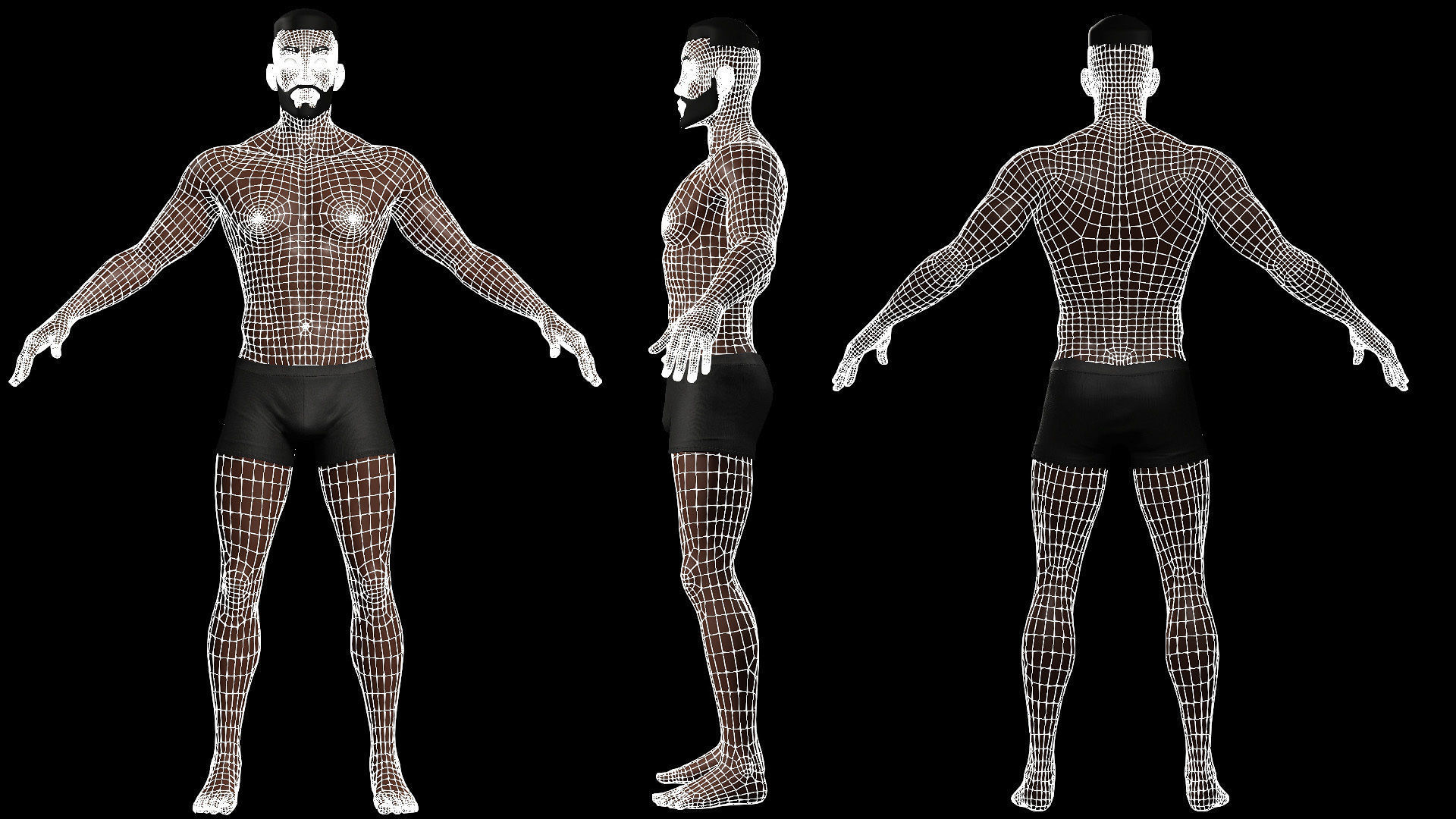 3D model Stylized Male Female Base Character Pack 1-Game Ready VR / AR ...