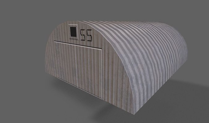 3D model Lowpoly PBR Aircraft Hanger VR / AR / low-poly | CGTrader