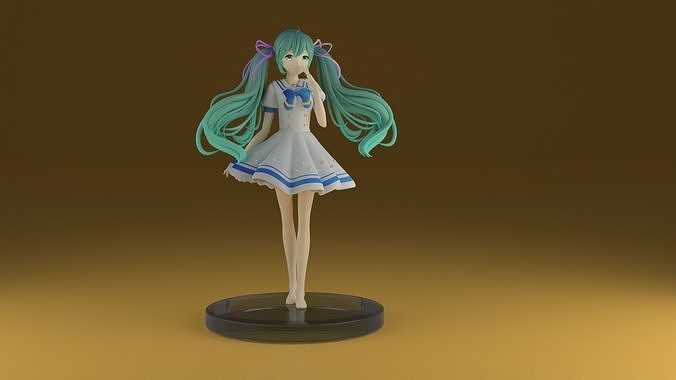 miku hatsune 3D model 3D printable | CGTrader