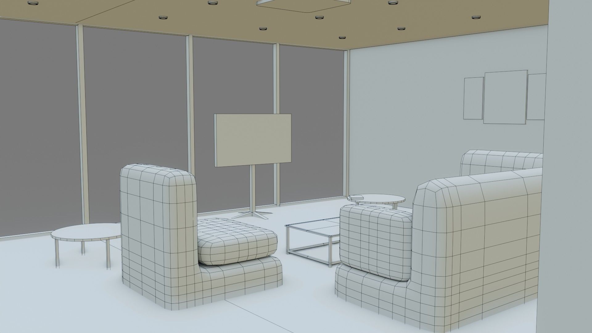 3D model Simple Interior - Low Poly - Game Ready - PBR VR / AR / low-poly | CGTrader