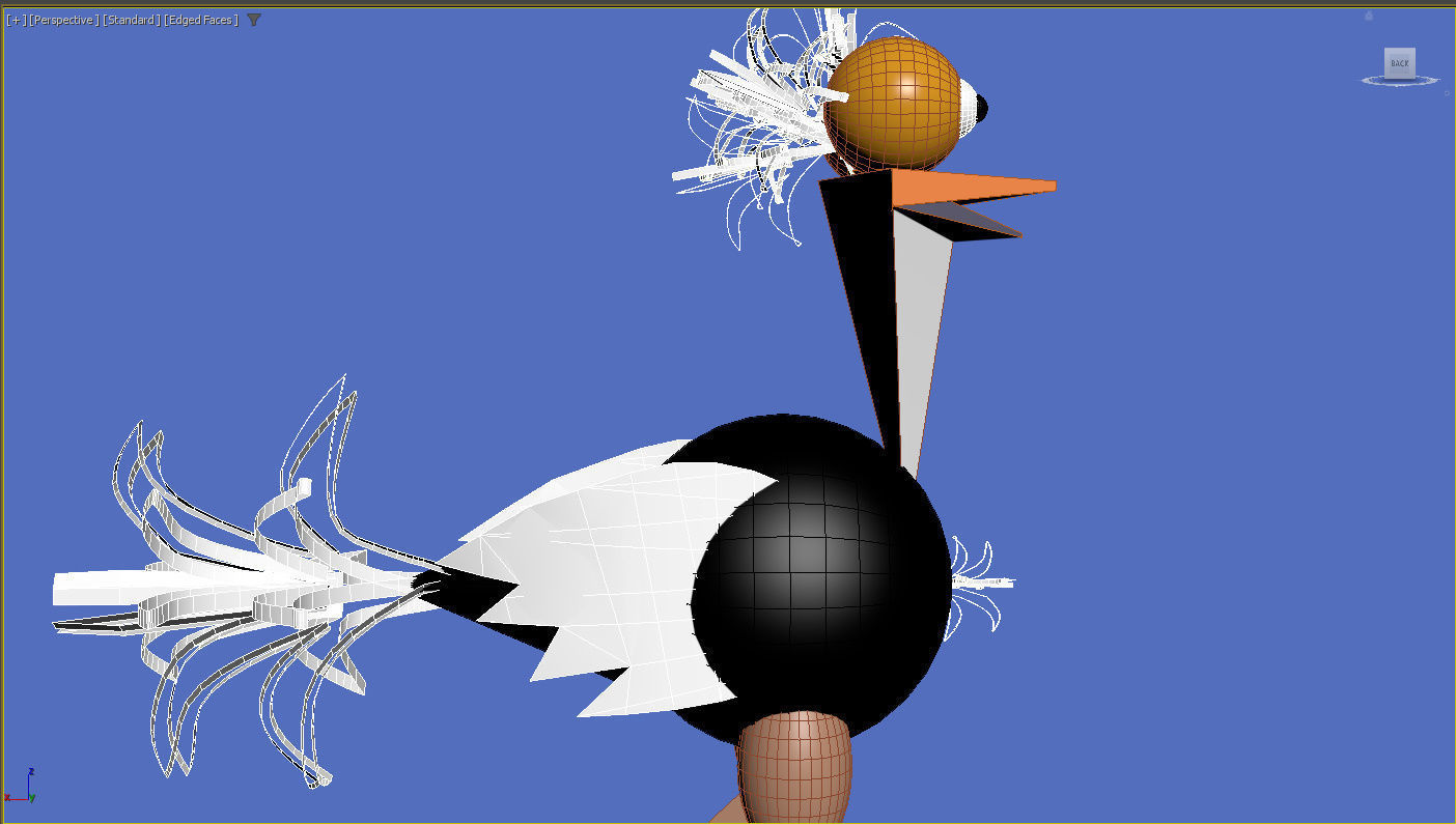 Ostrich Fantasy 3D Character model design 3D model | CGTrader