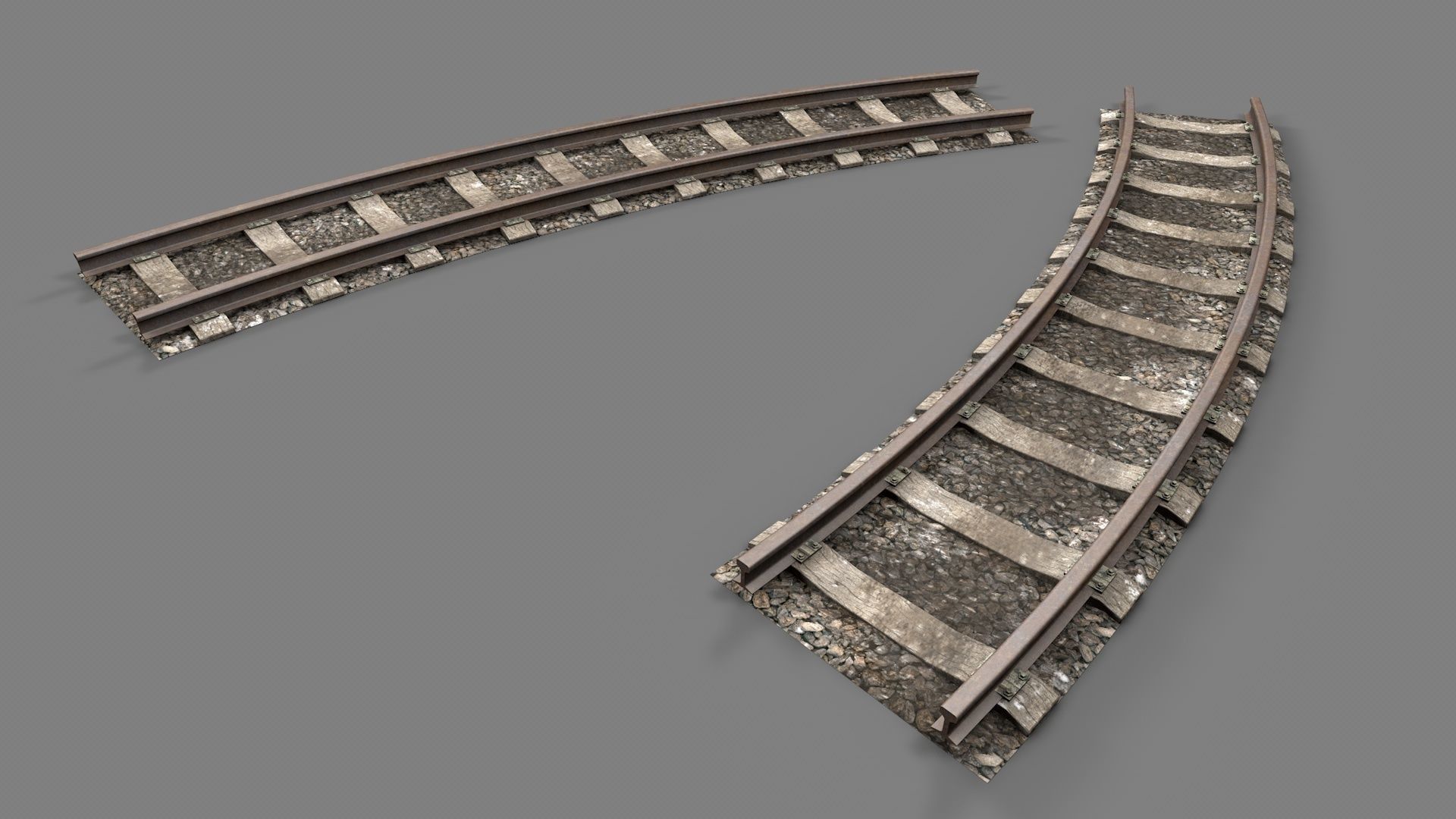 Modular Railway Track PRO Collection 3D model | CGTrader