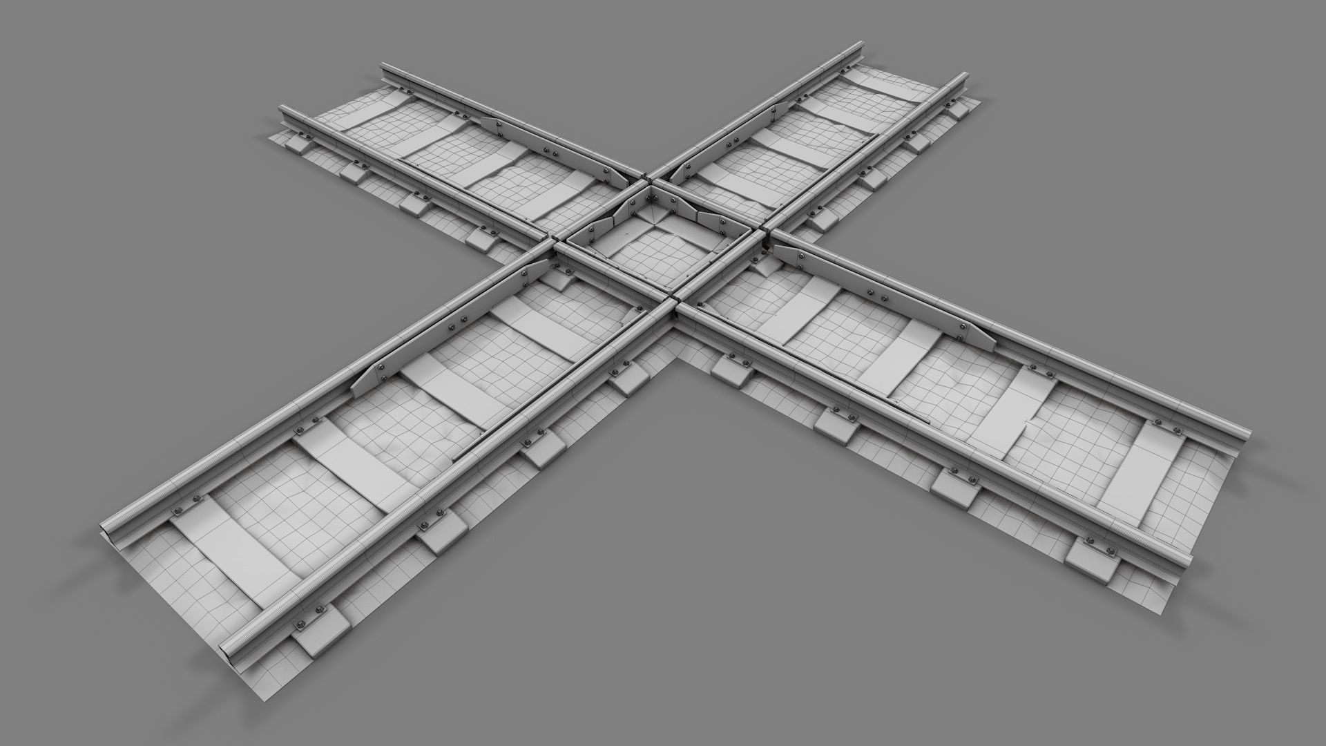 Modular Railway Track PRO Collection 3D model | CGTrader