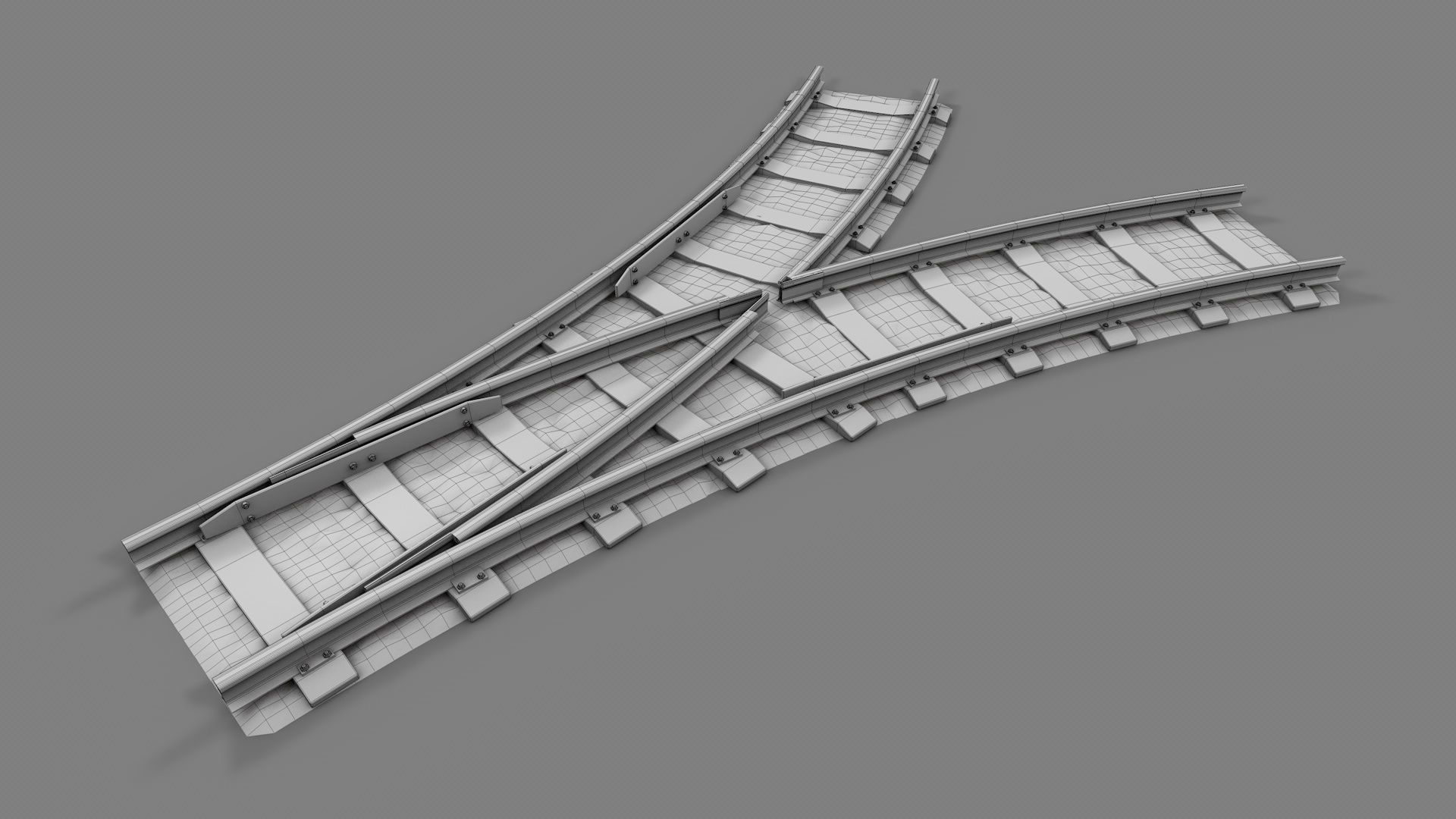Modular Railway Track PRO Collection 3D model | CGTrader