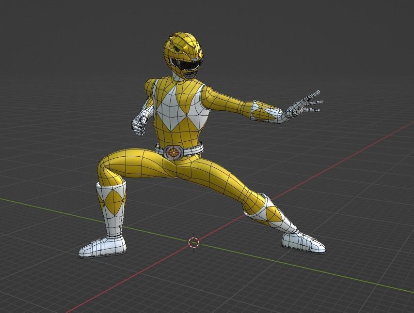 Yellow Ranger 3D Model 3D model rigged | CGTrader