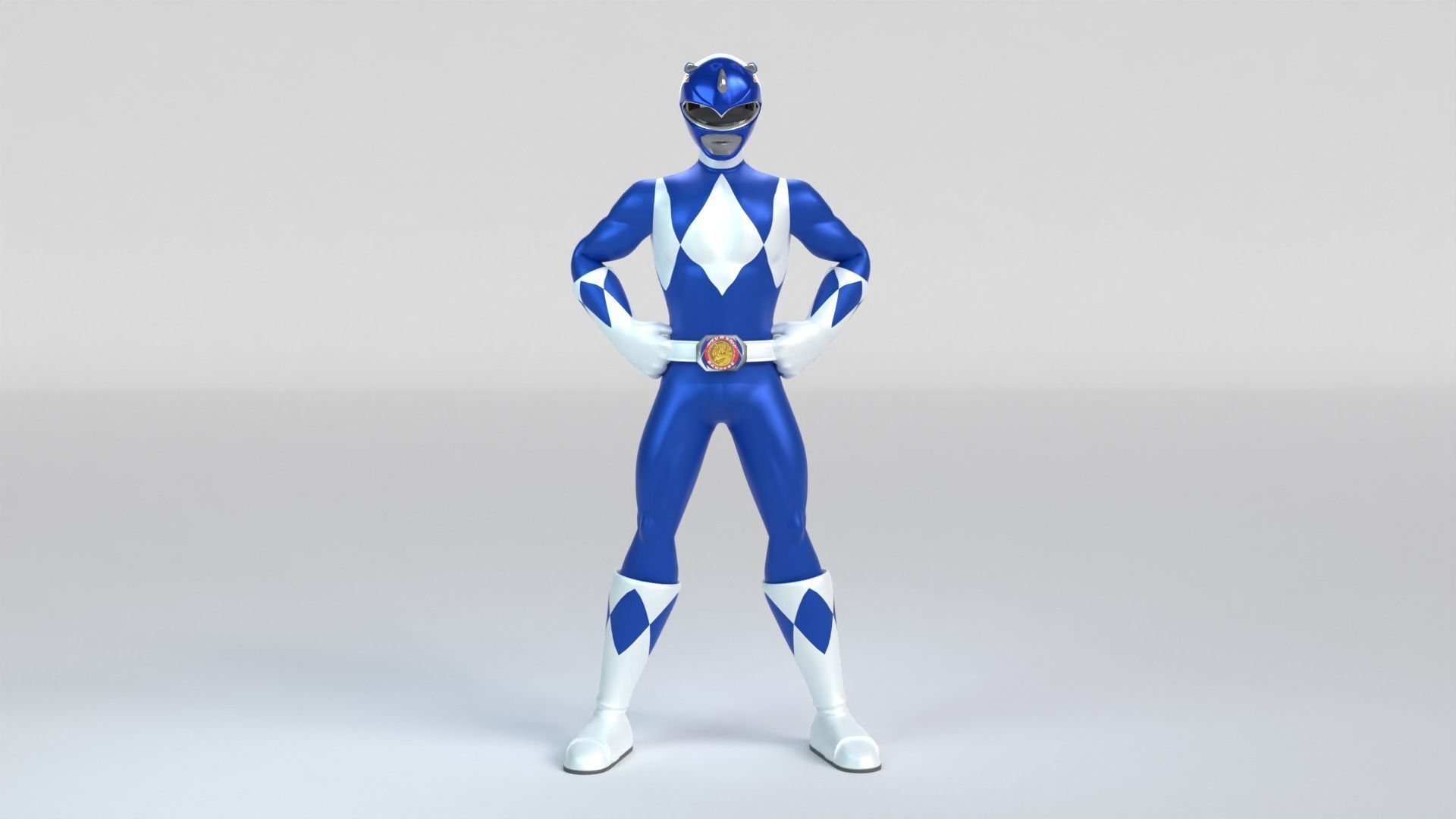 Blue Ranger 3D Model 3D model rigged | CGTrader