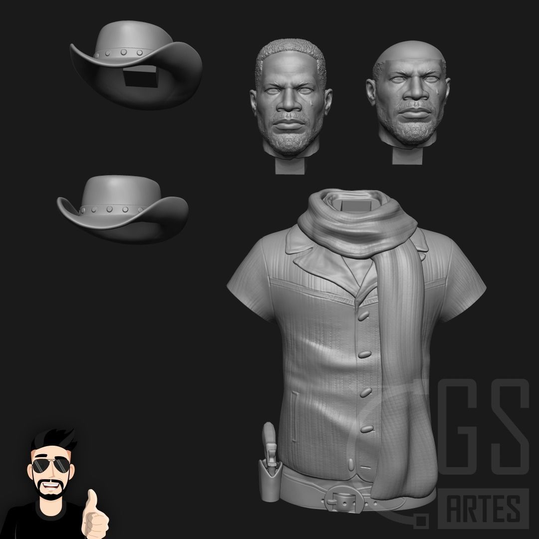 DJANGO UNCHAINED - 3D PRINT 3D model 3D printable | CGTrader