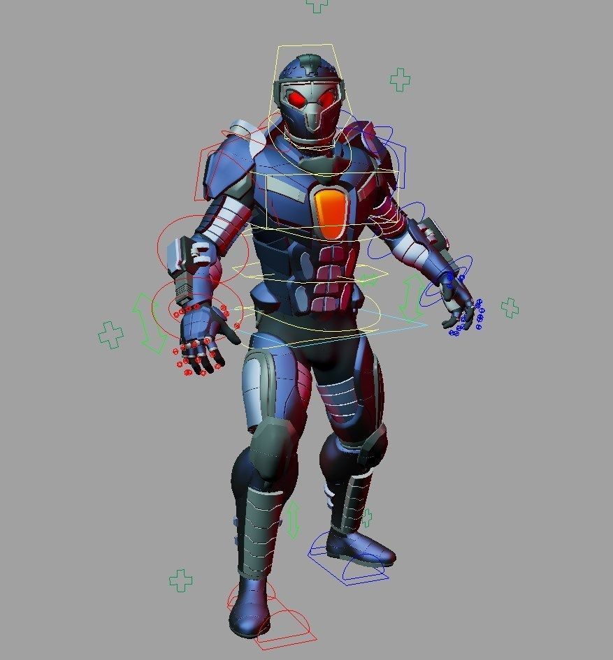 Futuristic Super Soldier 3D model rigged | CGTrader