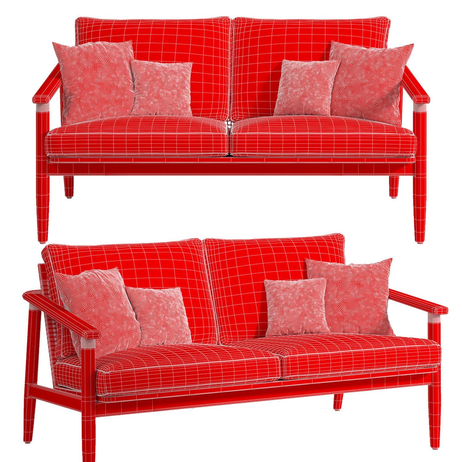 David lounge sofa 2S 3D model | CGTrader