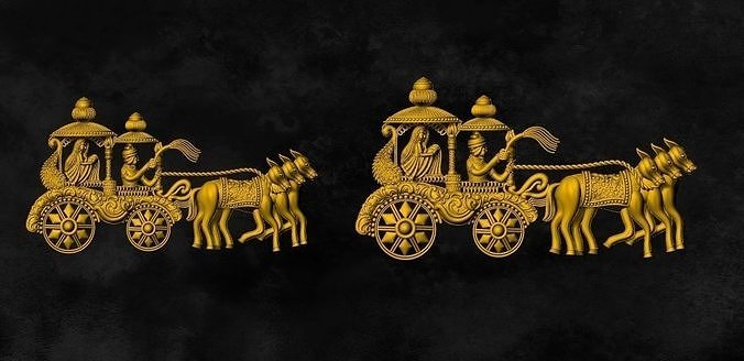 bridal pallaki radham gold jewelry ornament 3D model 3D printable ...