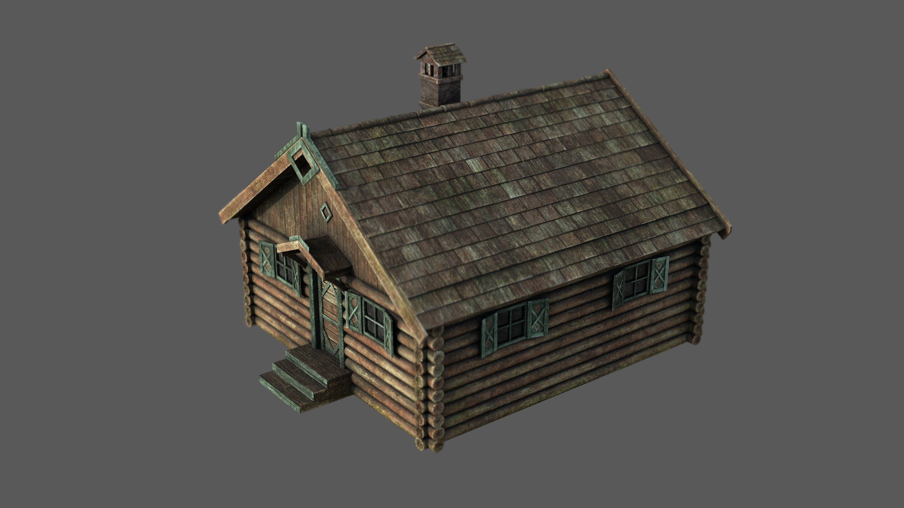 3D model LOG CABIN VR / AR / low-poly | CGTrader